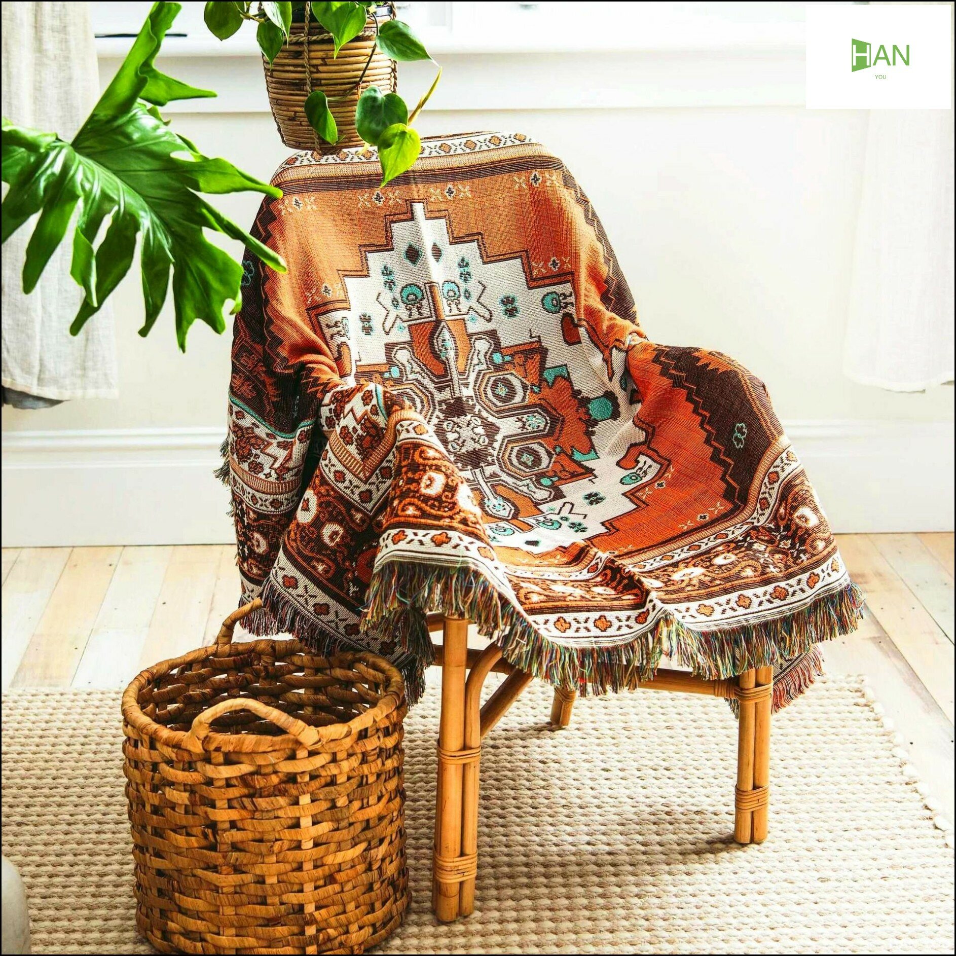 Уличное одеяло для пикника и дивана 160x130 см премиум