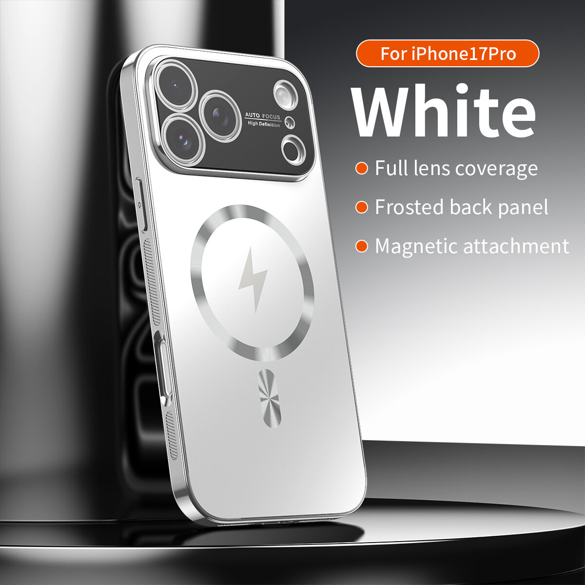 Чехол Для Apple iPhone 17 Pro / Айфон 17 Про, soft touch, чехол-кардиомонитор, поликарбонат (PC), защита камеры, ударопрочный, усиленные углы, Apple, Apple iPhone 17 Pro, white,