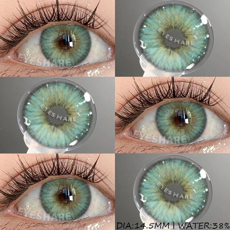 Контактные Линзы EYESHARE Natural Color, Серо-коричневые, Годовые, Одноразовые, Из HEMA, Для Ежедневного Использования