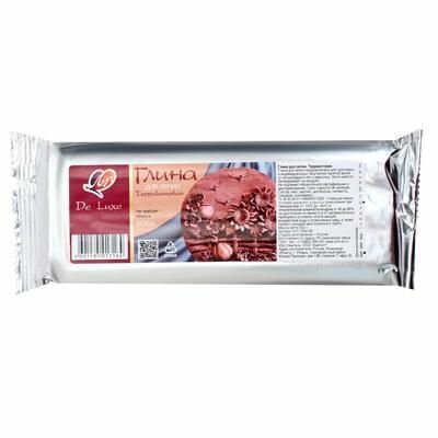 Глина для лепки Луч. De Luxe, 500 г, не требует обжига, терракотовая