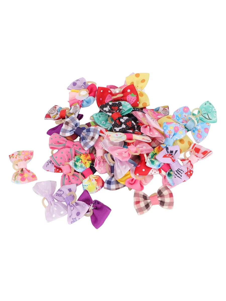 50 шт, банты из собачьей шерсти, бантики для ухода за