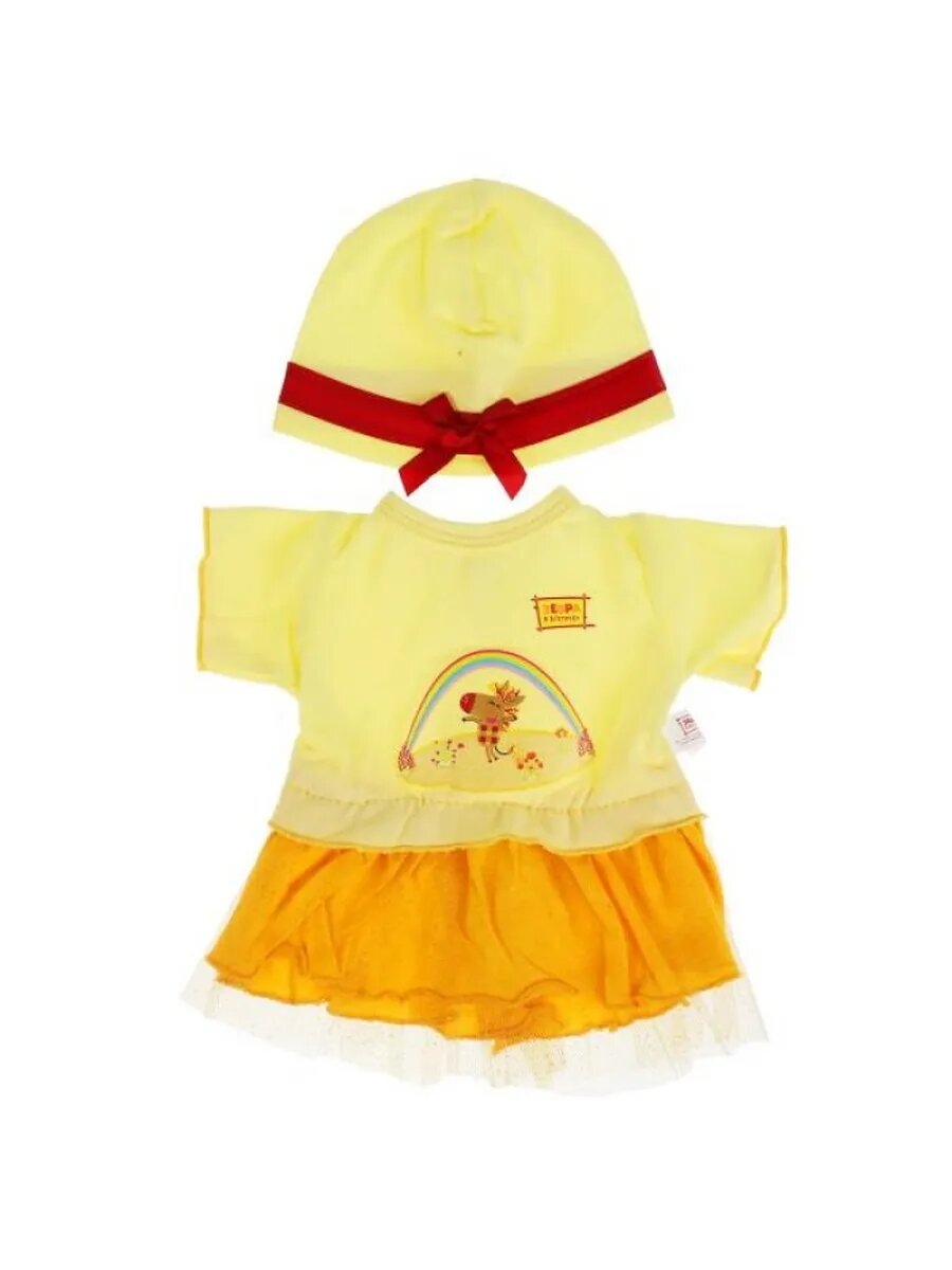 Одежда для кукол и пупсов 40-42 см Зебра в клеточку платье