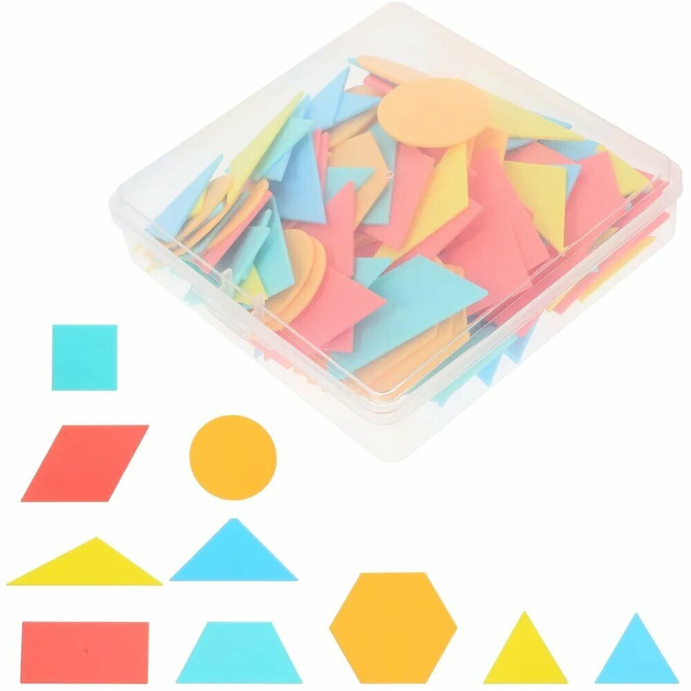 100 Штук Геометрических Фигур, Из ABS-пластика, Для Игры и Обучения