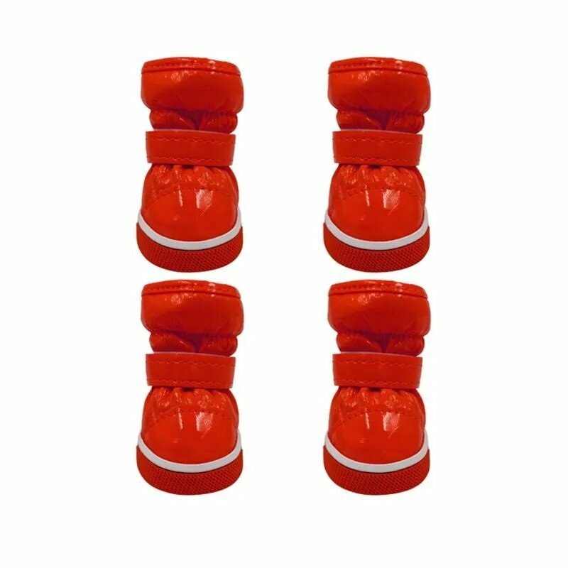 Зимние снежные ботинки для собак осенью и зимой 4 штуки/набор, зимние обувь с флисовой подкладкой