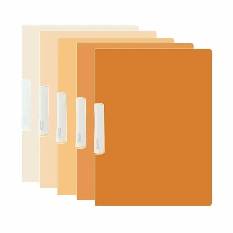 5 шт. пластиковые папки-регистраторы с боковым отверстием, Кофейный цвет