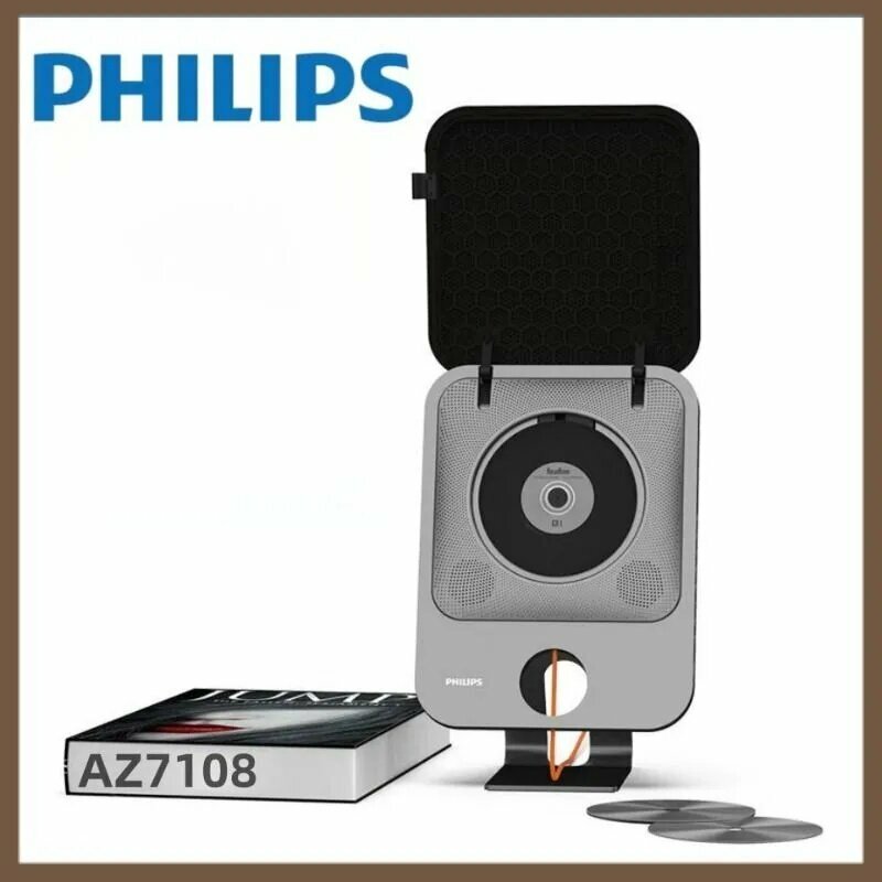 PHILIPS AZ7108 Портативный CD-плеер с Bluetooth, Kак настольные, так и настенные