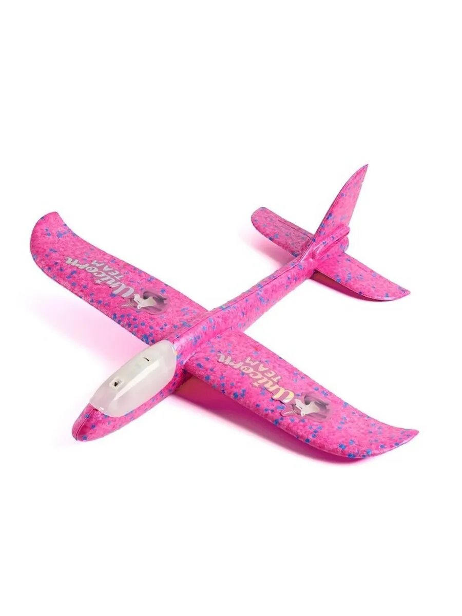 Розовый диодный метательный самолёт для развлечений