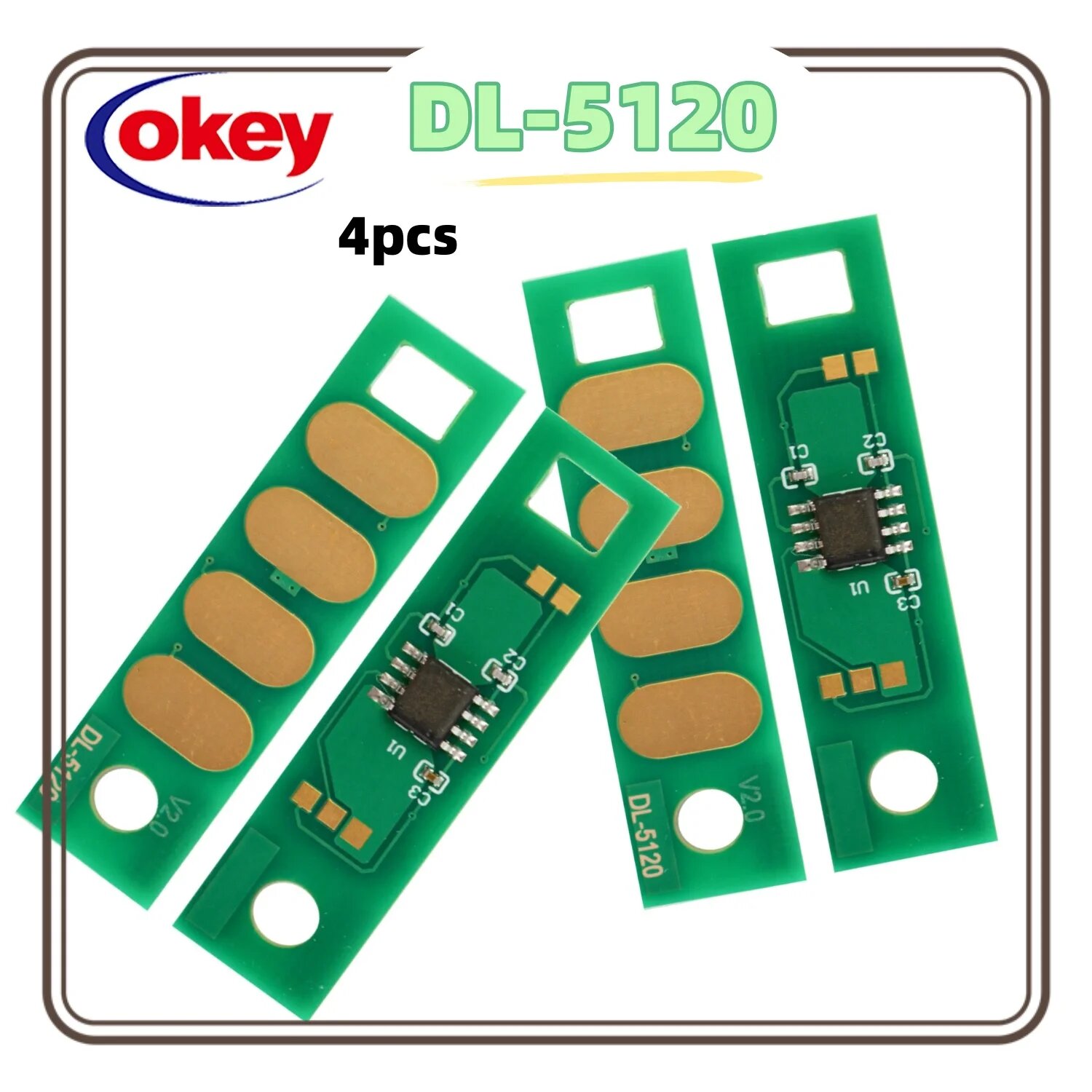 4 шт. чип для барабана Cokey DL-5120 черный для Pantum BP5100