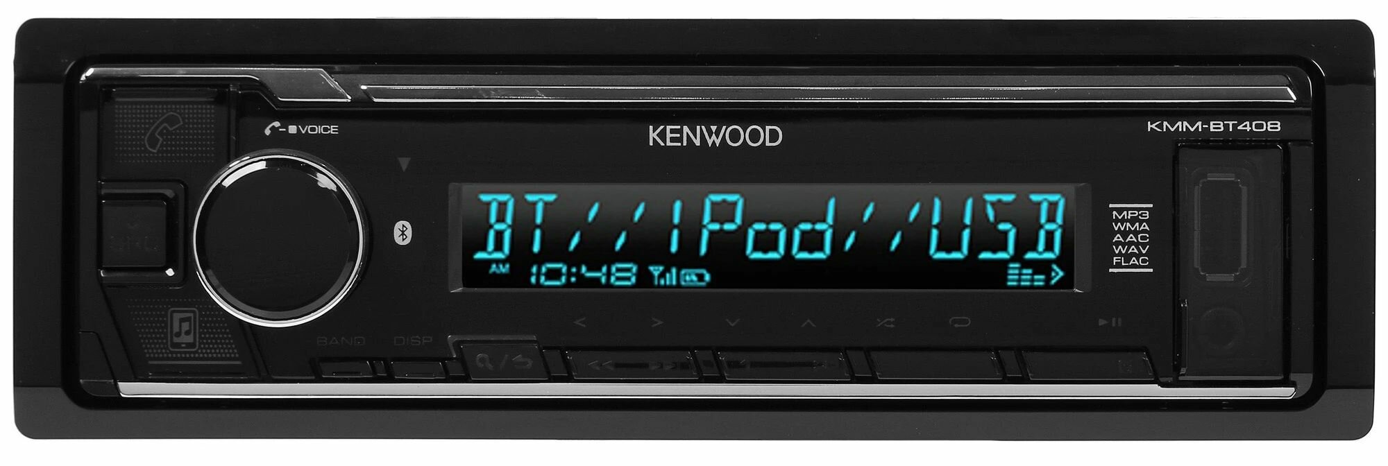 Автомагнитола KENWOOD KMM-BT408 с Bluetooth, AUX, 4х50 Вт, 1DIN, уценка