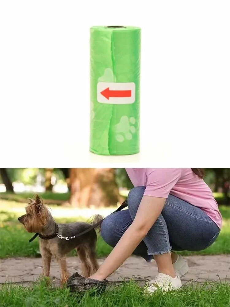 Мешки для сбора домашних животных, одноразовые собачьих фекалий, большой вместимости, распределительные , мусорные с отпечатками лап