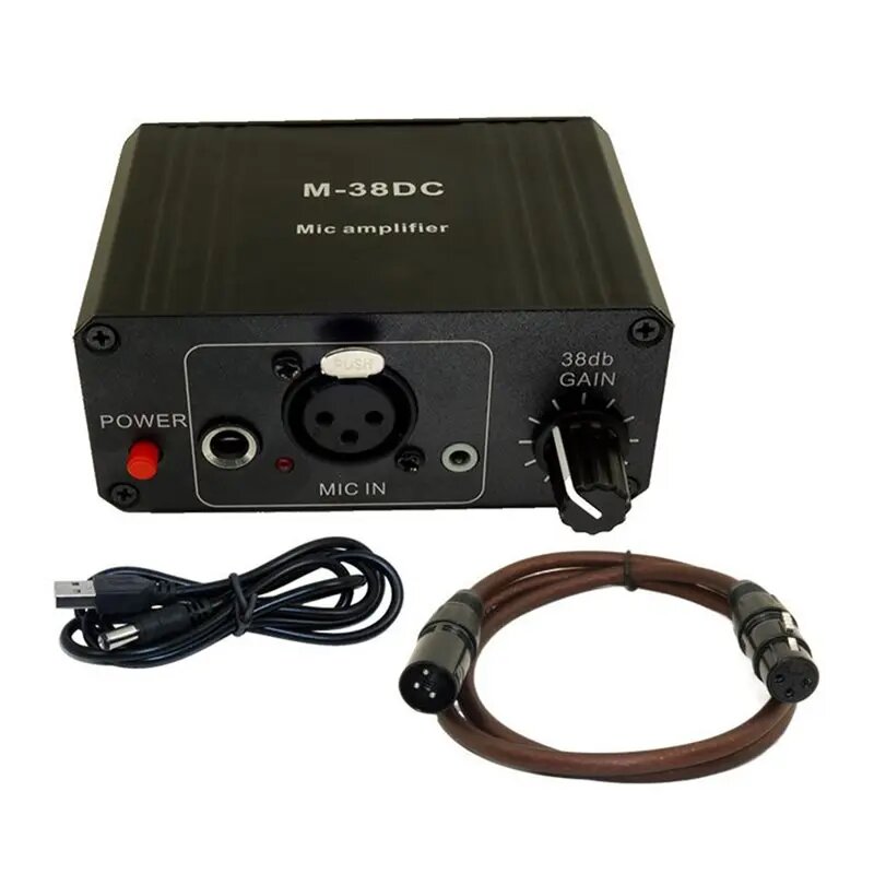 JABS-XLR Портативный микрофонный предусилитель Black XLR cable