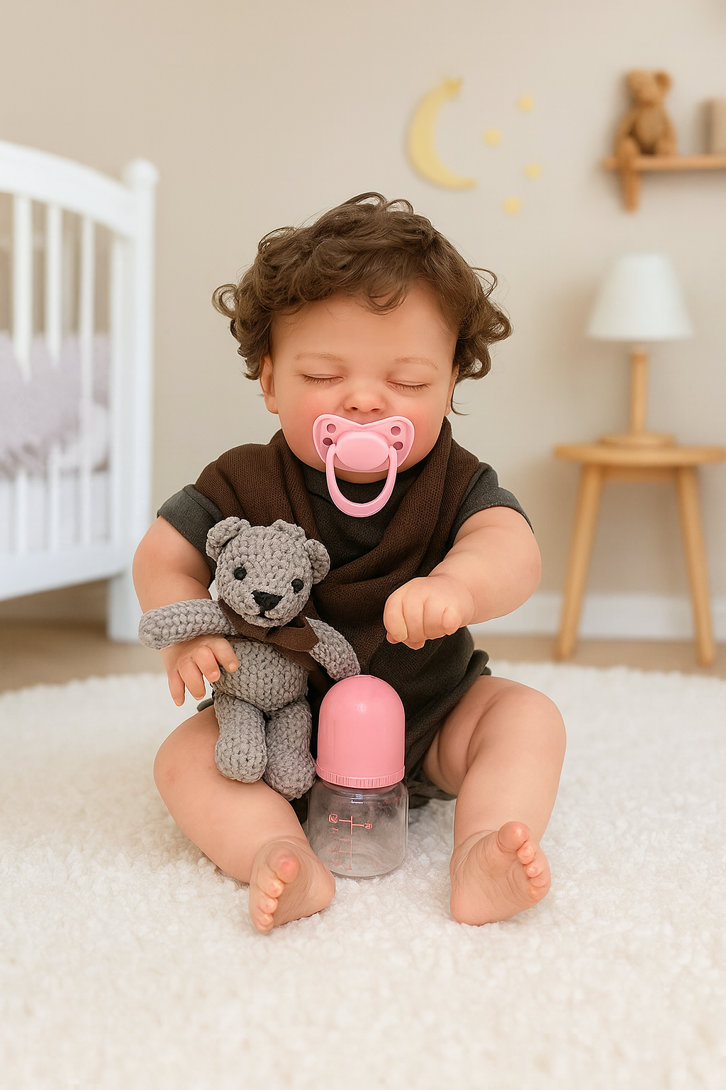 Кукла Реборн девочка Яночка (мягконабивная) 50см/ Реалистичная кукла