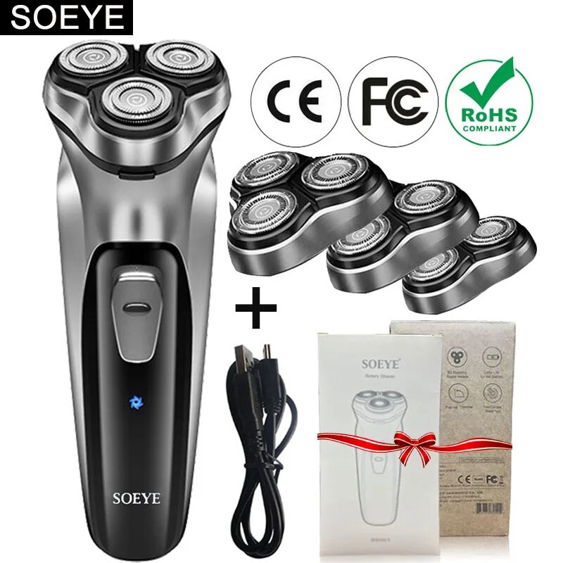 Электробритва SOEYE для мужчин Shaver 3heads