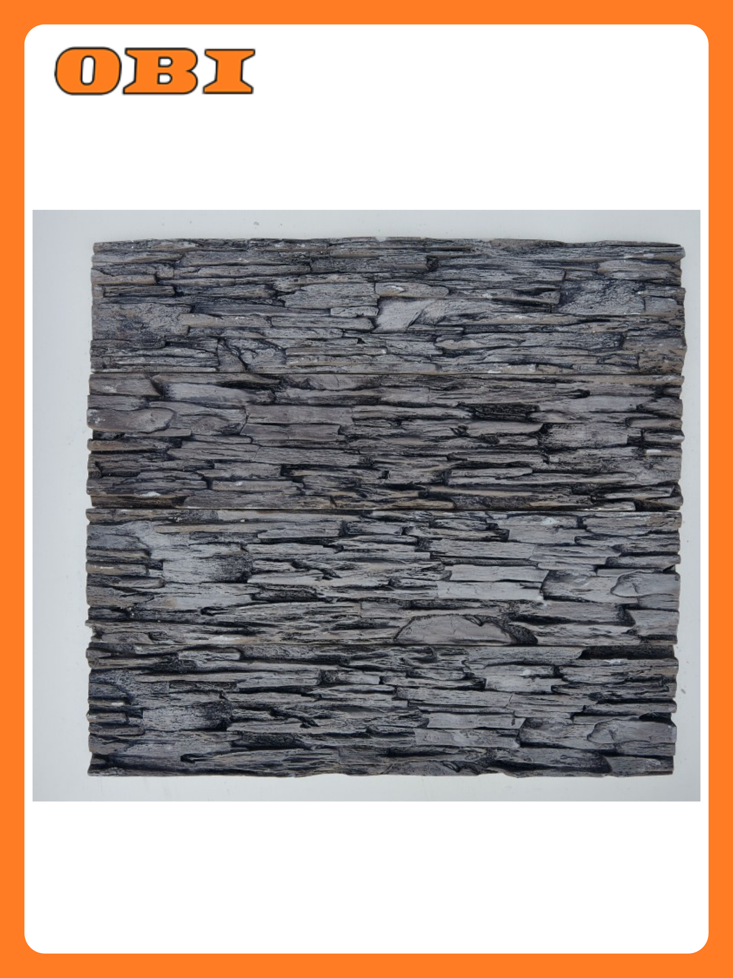 Гипс плитка Евролит Саяны 40х10 см 1 кв. м имитация камень серый