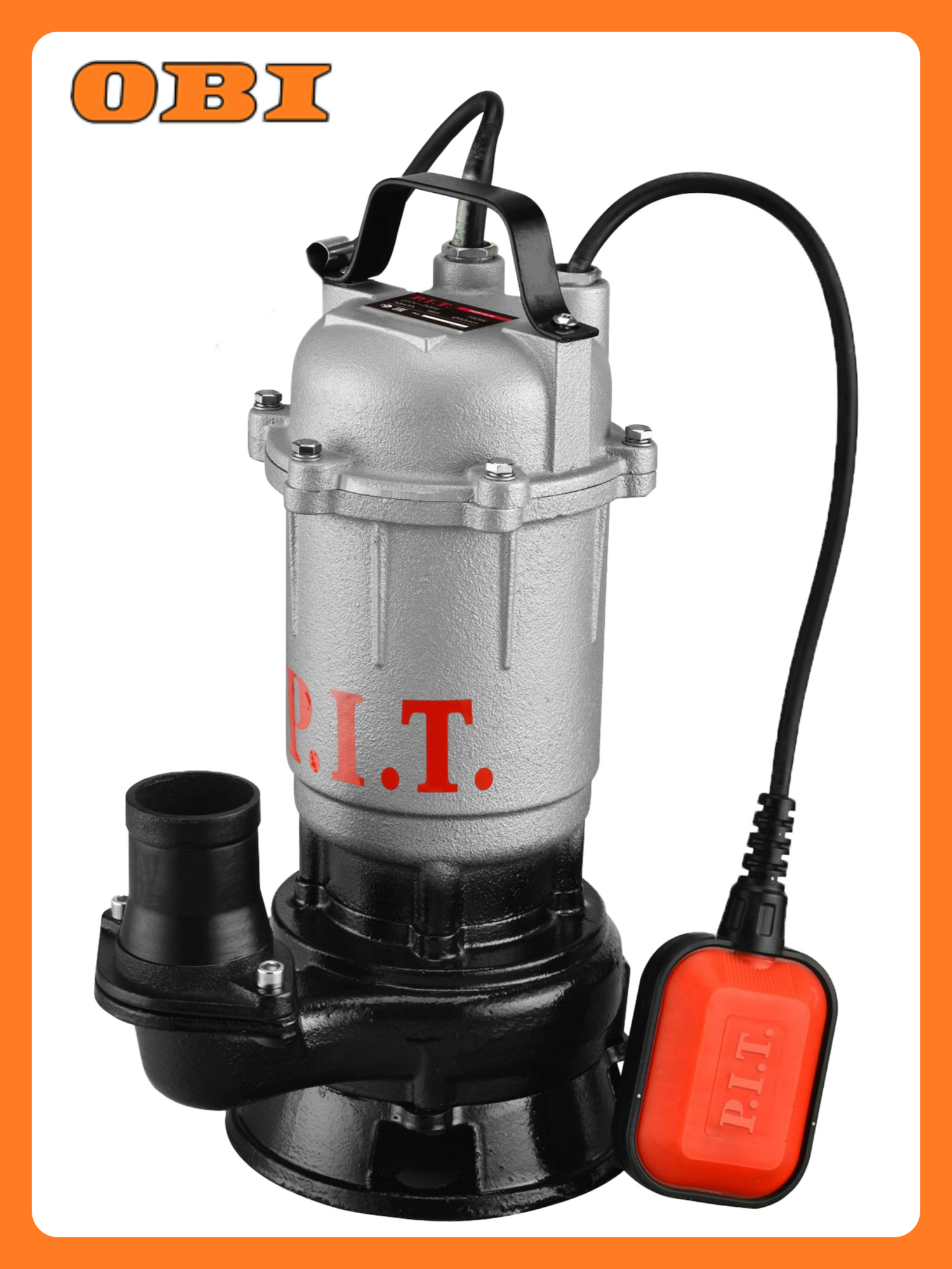 Насос фекальный электрический P.I.T. PSW750-W 750Вт 16 м 166л/мин