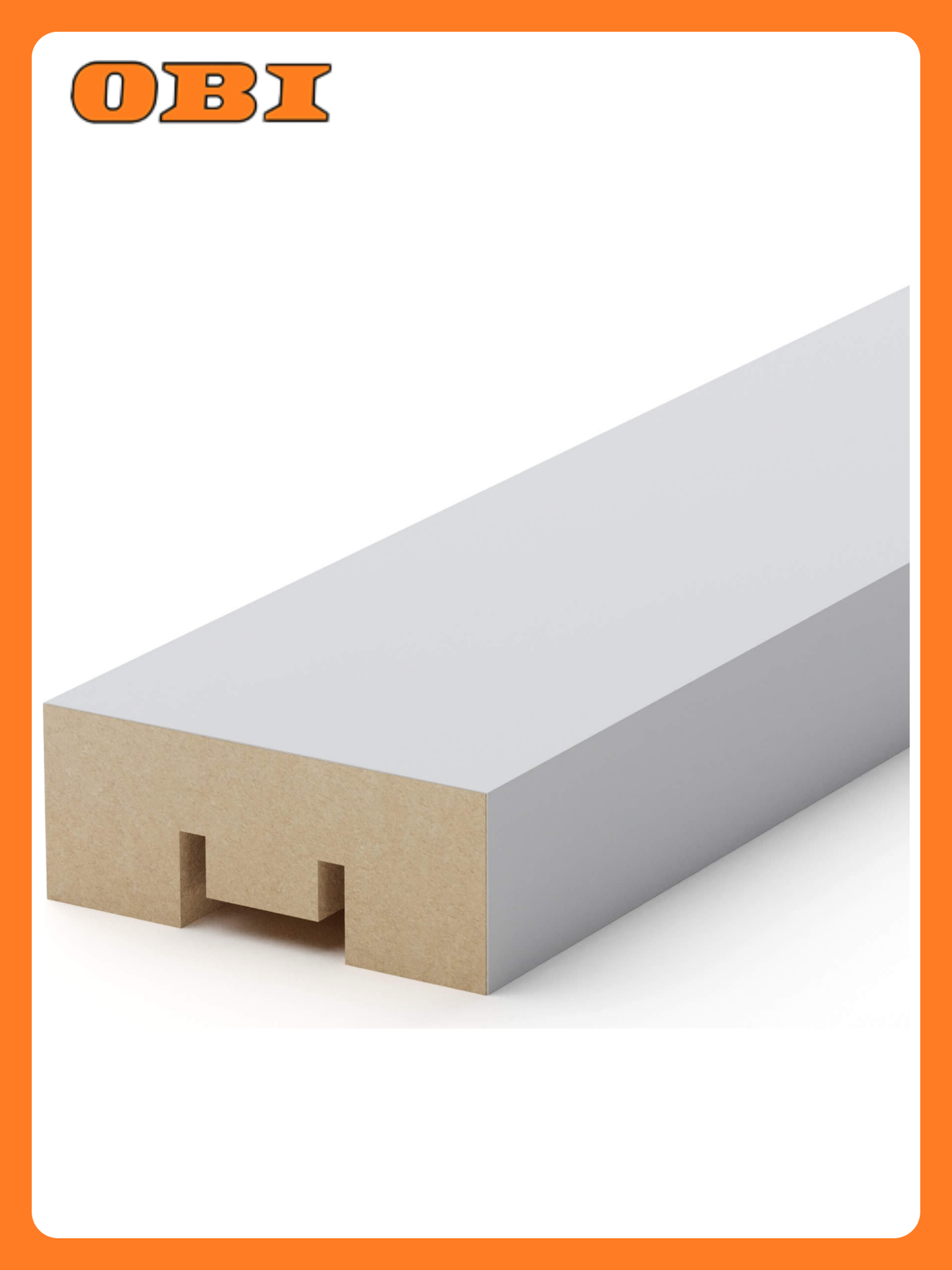 Интерьерная рейка МДФ STELLA Бриона белая16 мм 1 шт