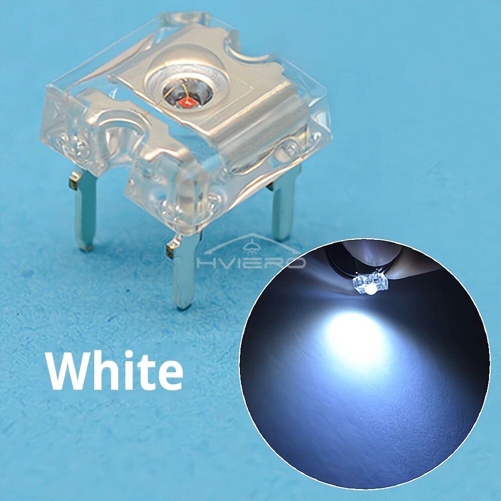 Светодиод HVIERO White 3 мм, 100шт