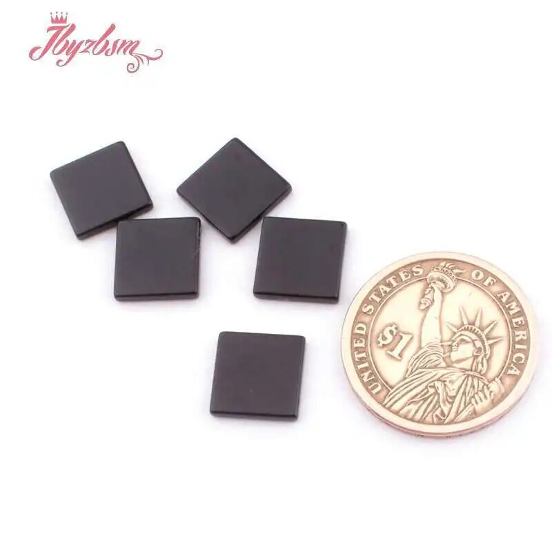 Кабошон черный агат овальный 5 шт 12mm(Square)