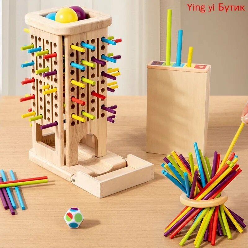 Игрушки, деревянные палочки, игры, мозговое мышление