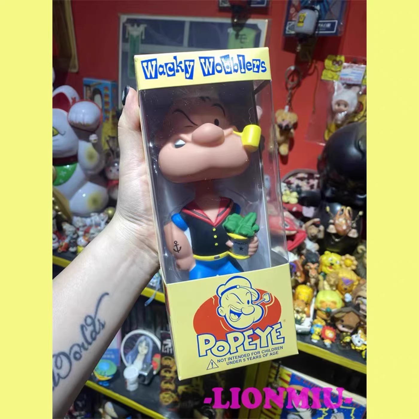 Качели Wacky Wobblers Popeye — ретро фигурка главного героя классического анимационного сериала