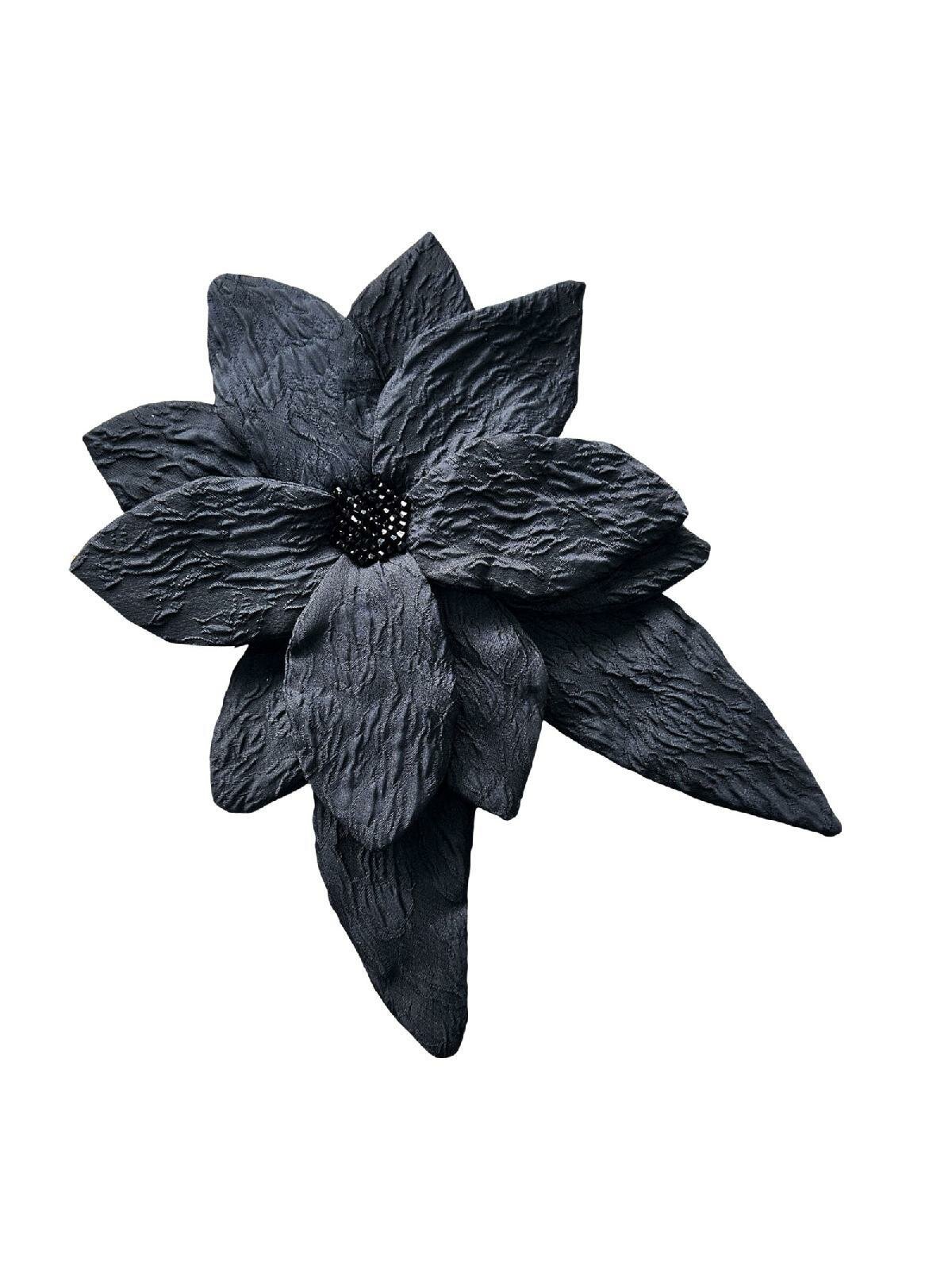 Крупная цветочная аппликация, Черный