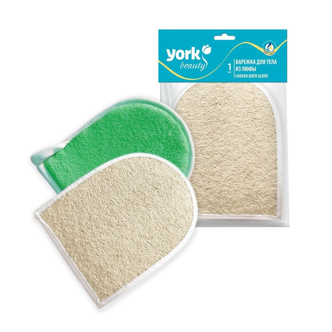 Мочалка из люфы варежка YORK