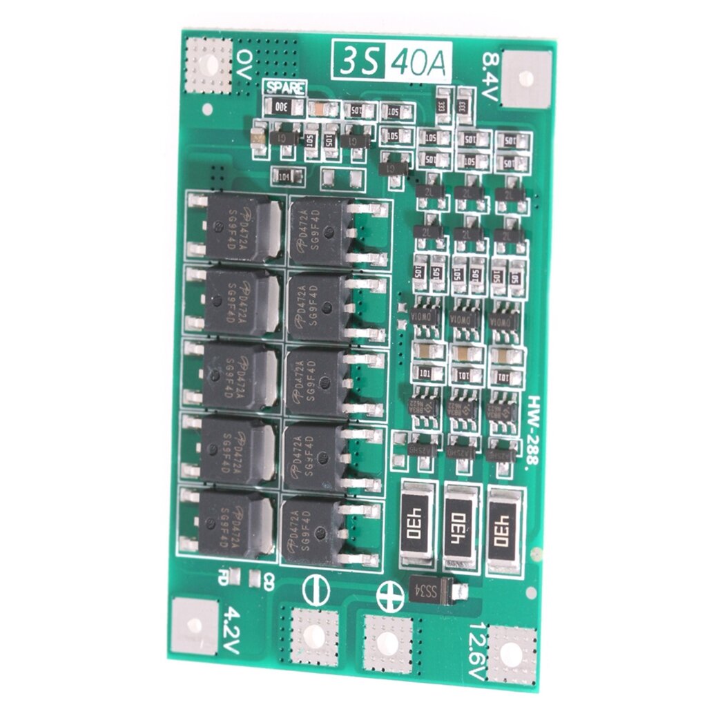 3 струны платы защиты литиевой батареи 40A 12.6 V 18650-плата выравнивания