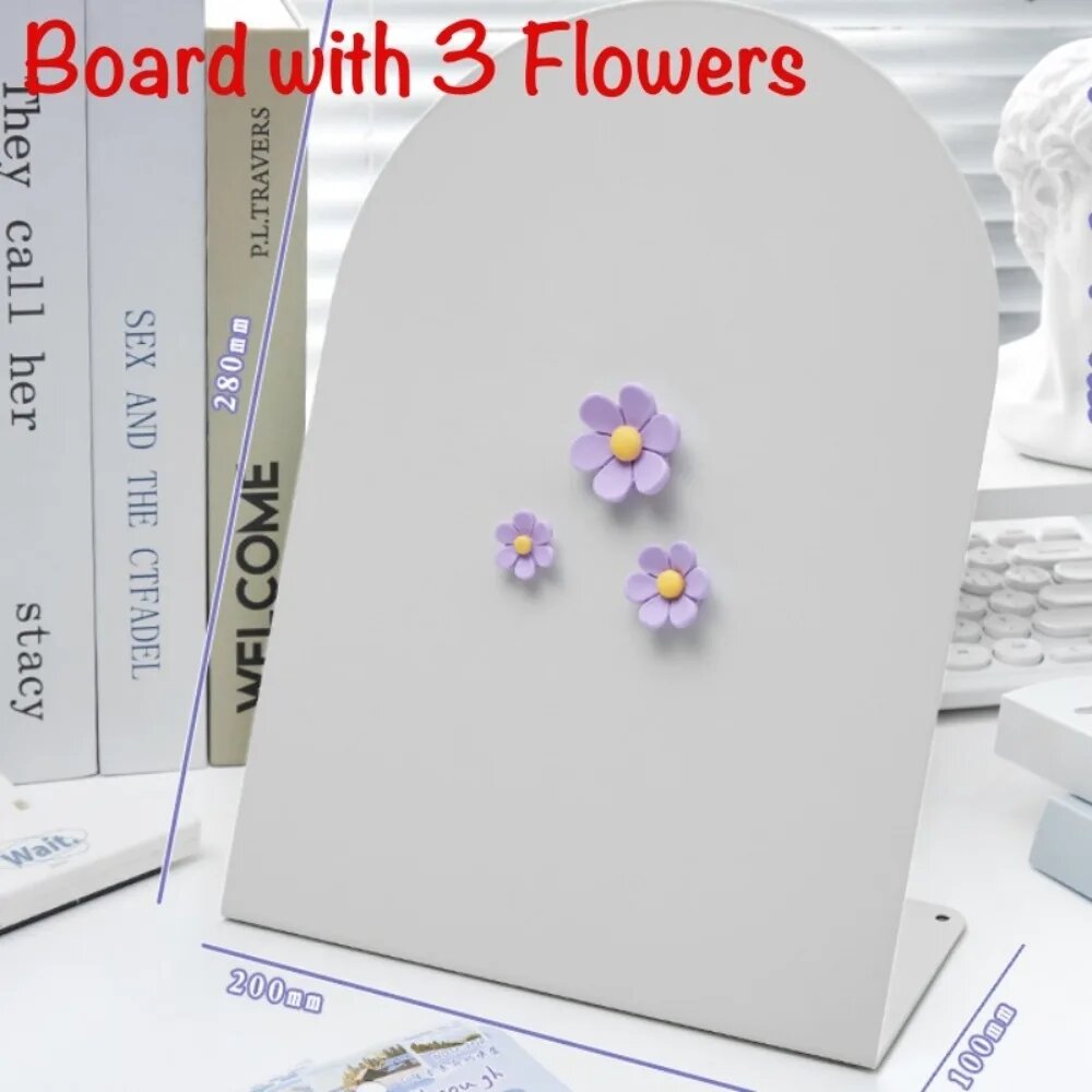 Настольная магнитная доска металлическая White -3 Flowers