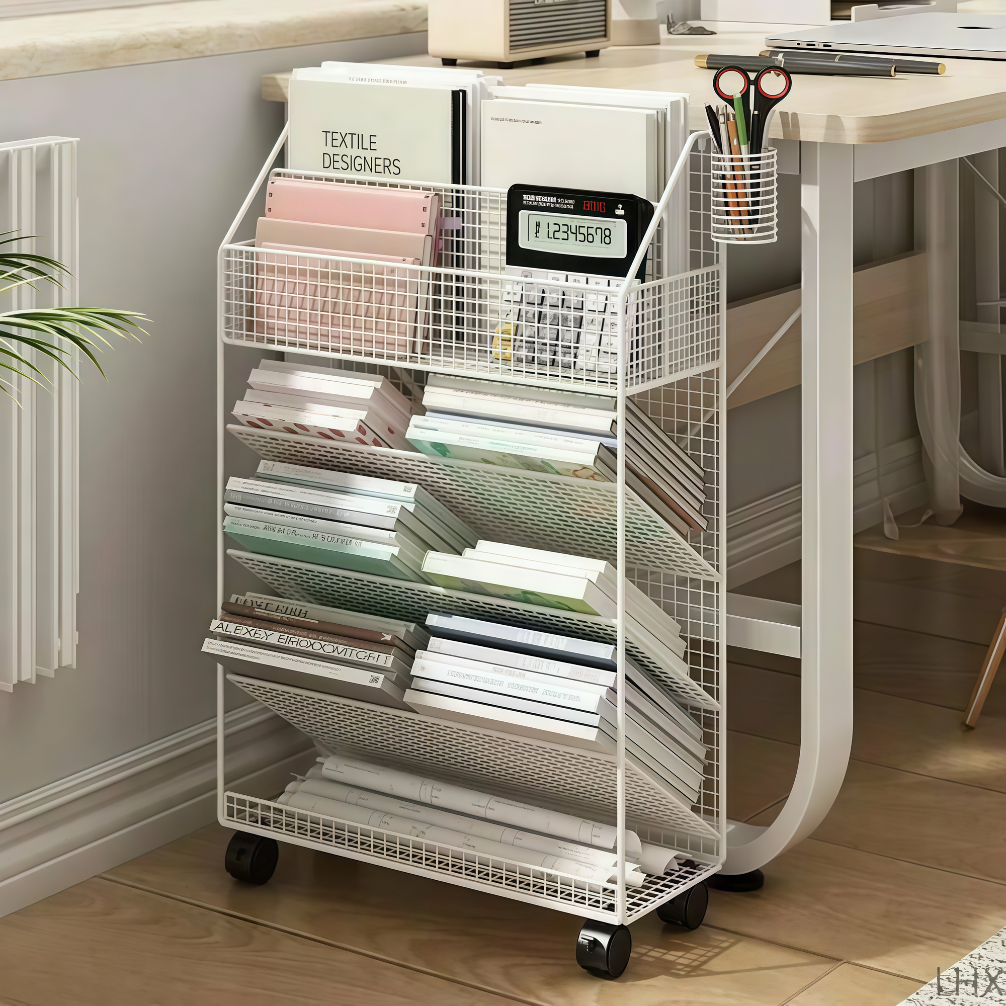 Этажерка Nova Home Textile 0958, металл, белая, 42 см x 22 см x 65 см