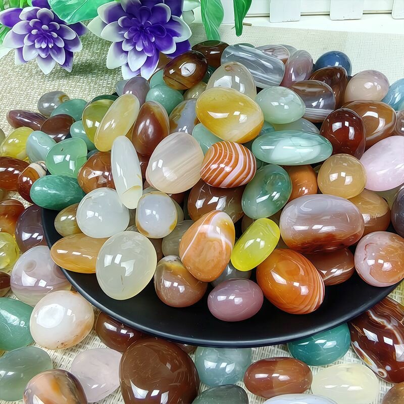 Чистый натуральный агатовый камень, цветной многоцветный камень для гидропонного аквариума, ландшафтного дизайна, мощения и цветочной декорации