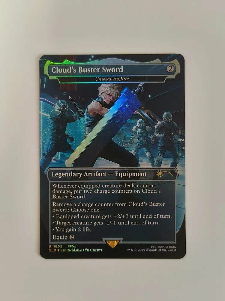 Портативные карты MTG Высококачественная фольга карт Final Fantasy Облачный меч 1865