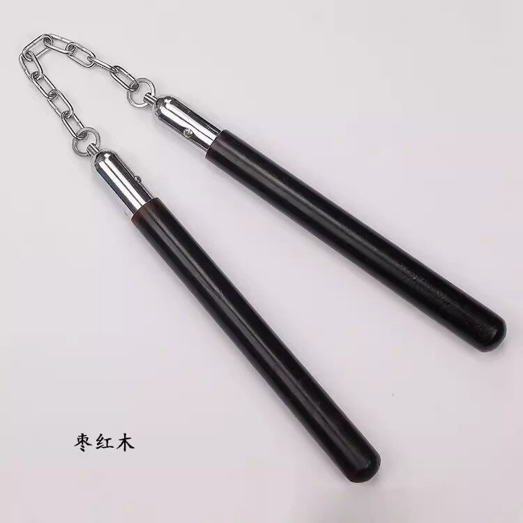 Деревянная двухсекционная палка из массива дерева для детей, студентов и взрослых, практическая двухсекционная палка, специальная деревянная красная палка