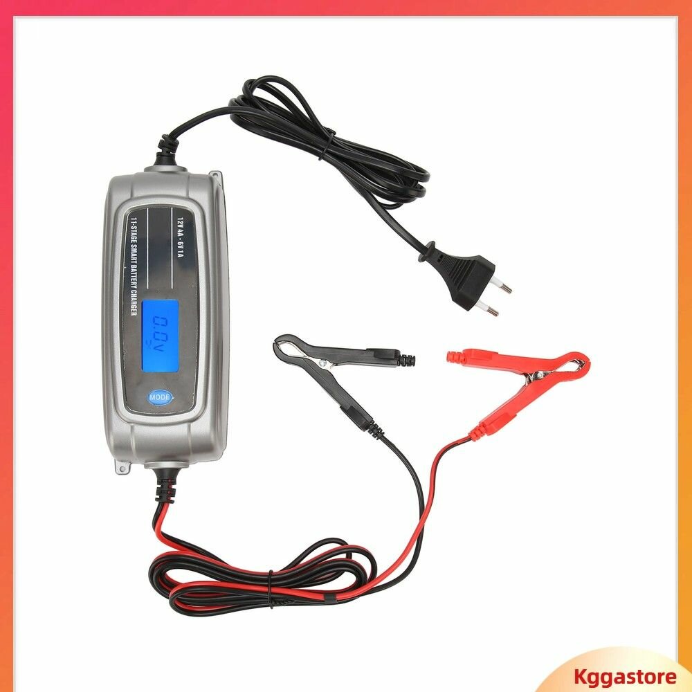 Зарядное устройство для авто, 11-ступенчатый ЖК-дисплей, сильная защита, смарт-зарядка