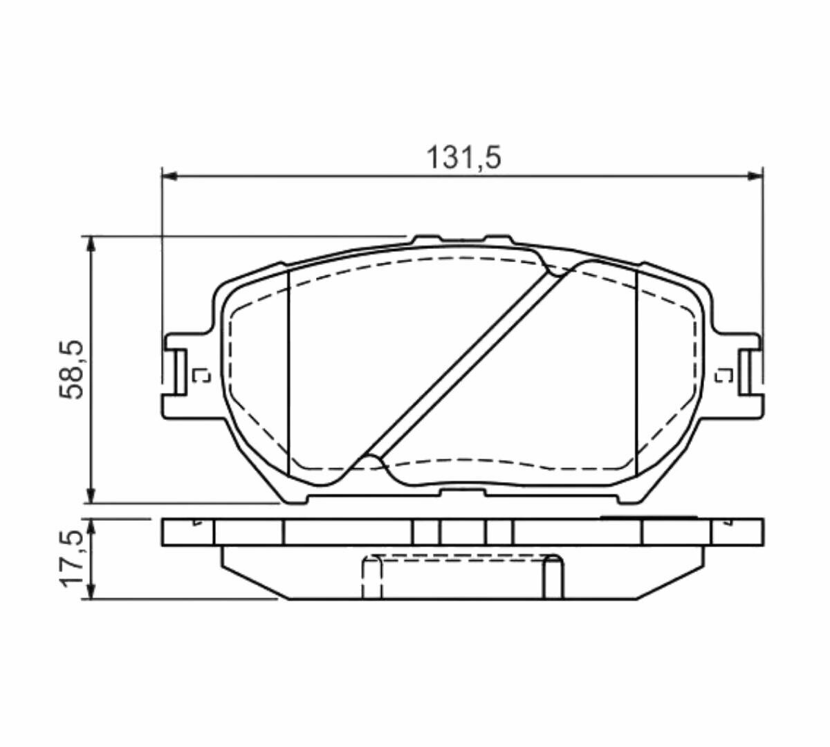 Колодки тормозные BOSCH 986494363 передние дисковые, Lexus Toyota