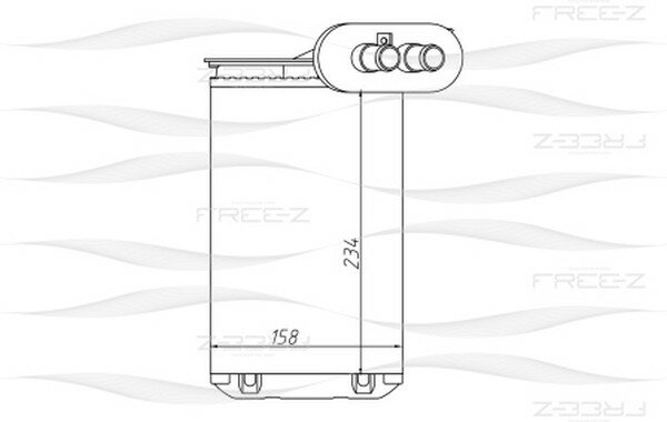 Радиатор отопителя FREE-Z AUDI A3, TT 96->, SKODA Octavia 96->, VW Caddy, Golf, Bora, Passat, Polo 91-> (KW0249)