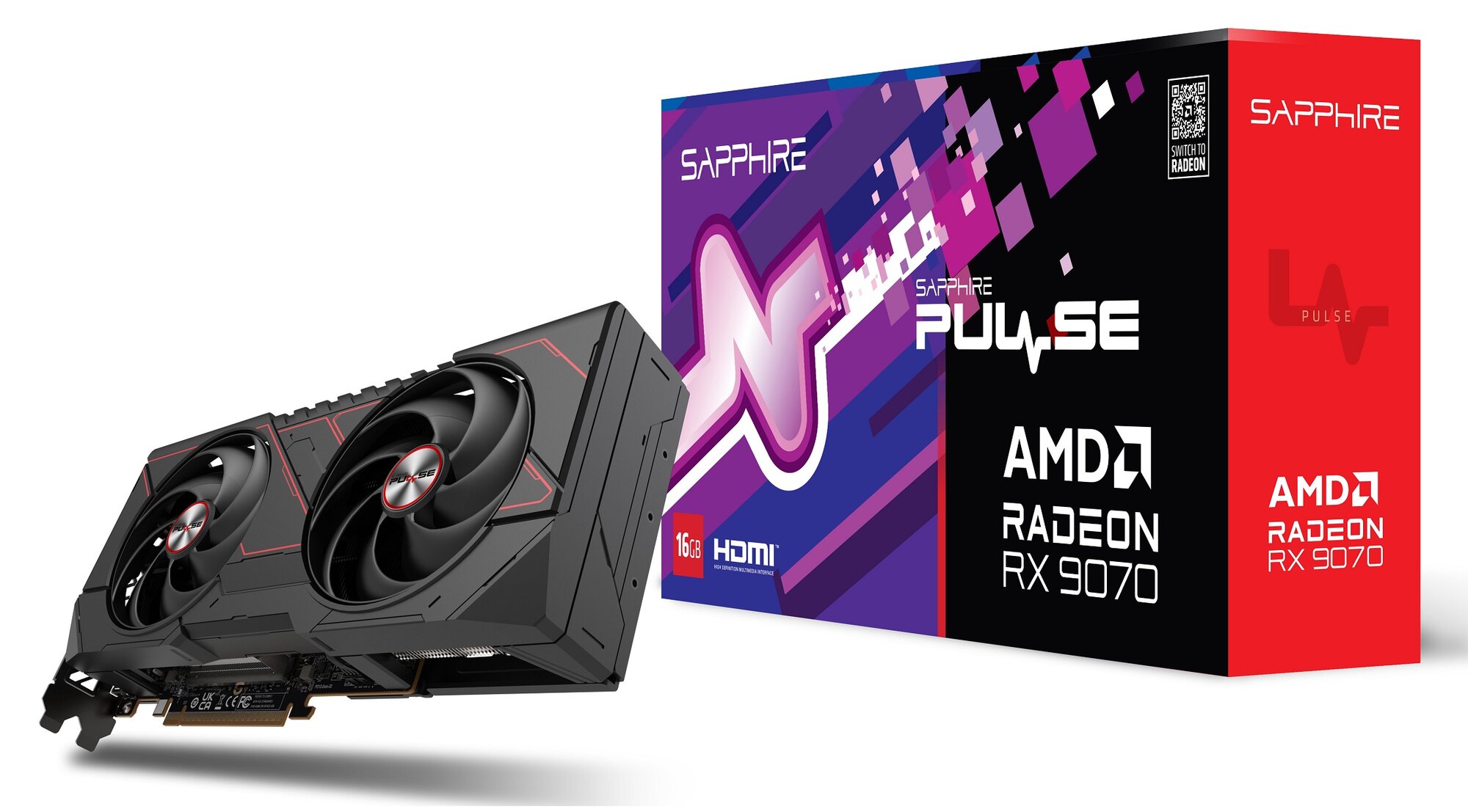 Видеокарта Sapphire Radeon RX 9070 PULSE Gaming 16GB (11349-03-20G)