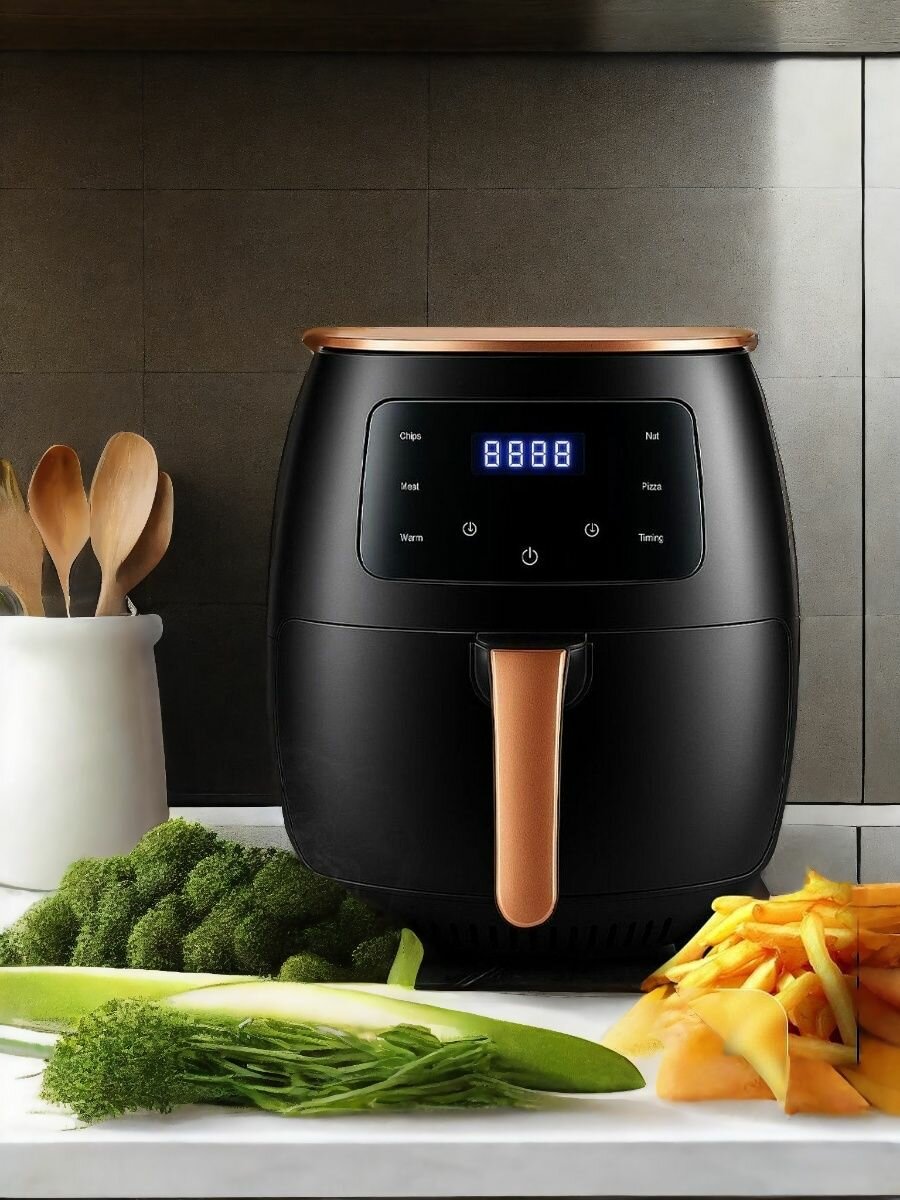 Аэрогриль air fryer, черный матовый