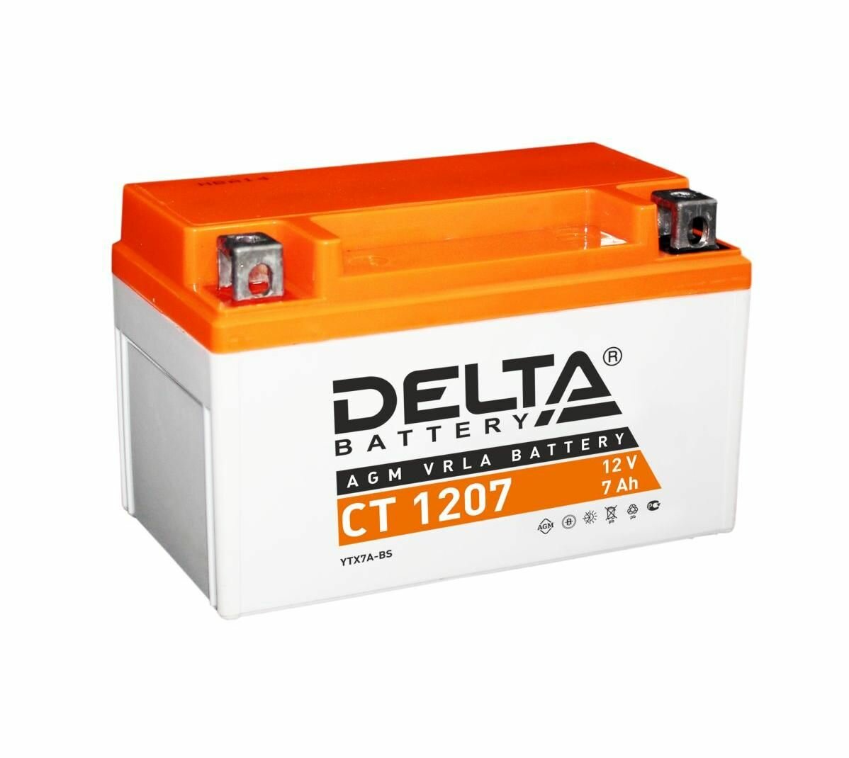 Аккумулятор Delta Battery гелевый, напряжение 12 В, емкость 7 Ач