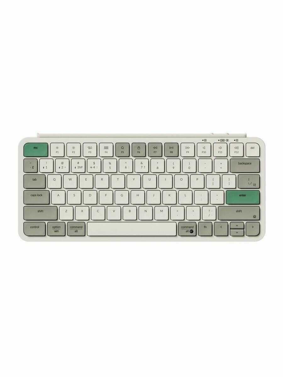 Keychron B1 Pro Retro Green, бежевый/зеленый, беспроводная клавиатура