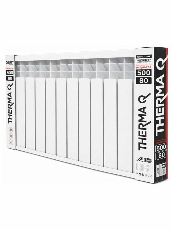 Радиатор биметаллический МС THERMA Q ECO 500/80 12 секций 1776Вт (пр-во Россия)