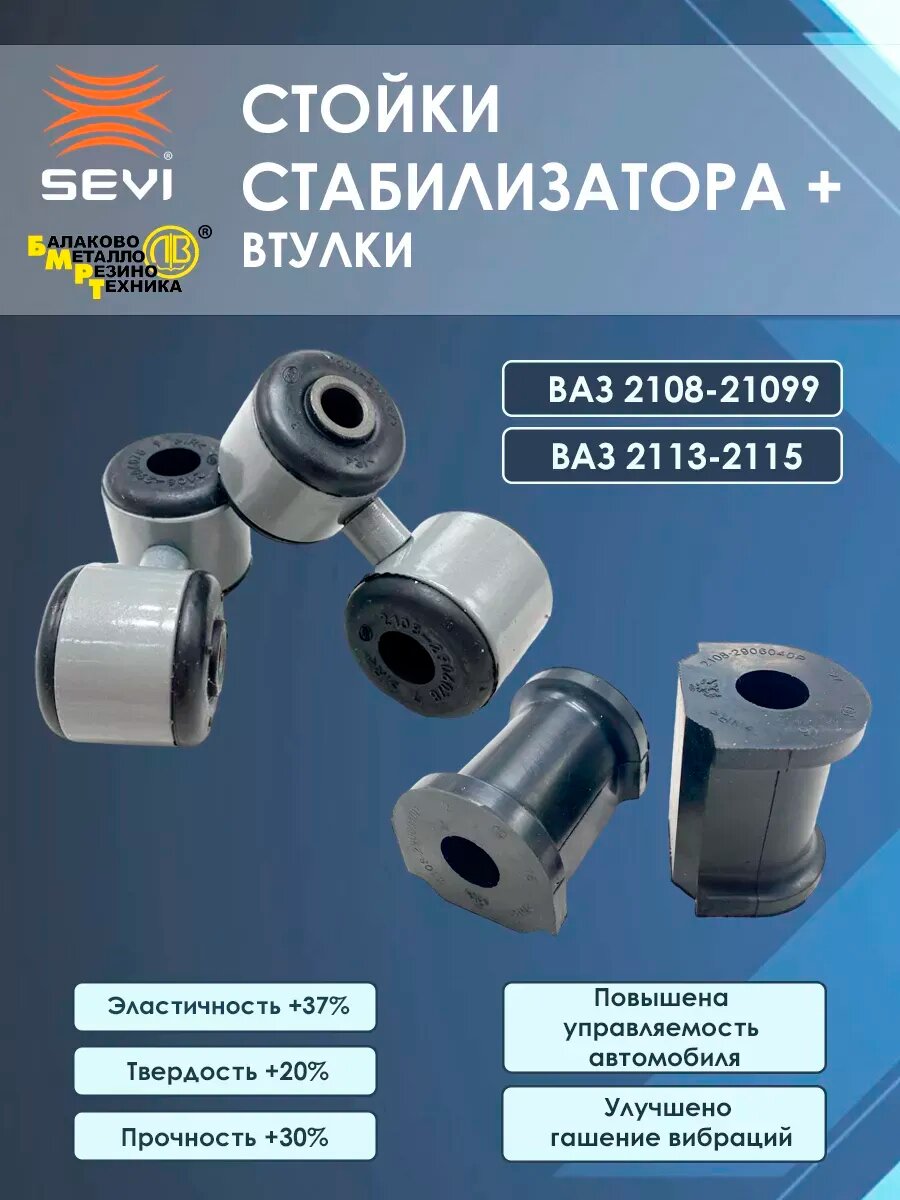 Стойки стабилизатора и втулки ваз 2108, 2115