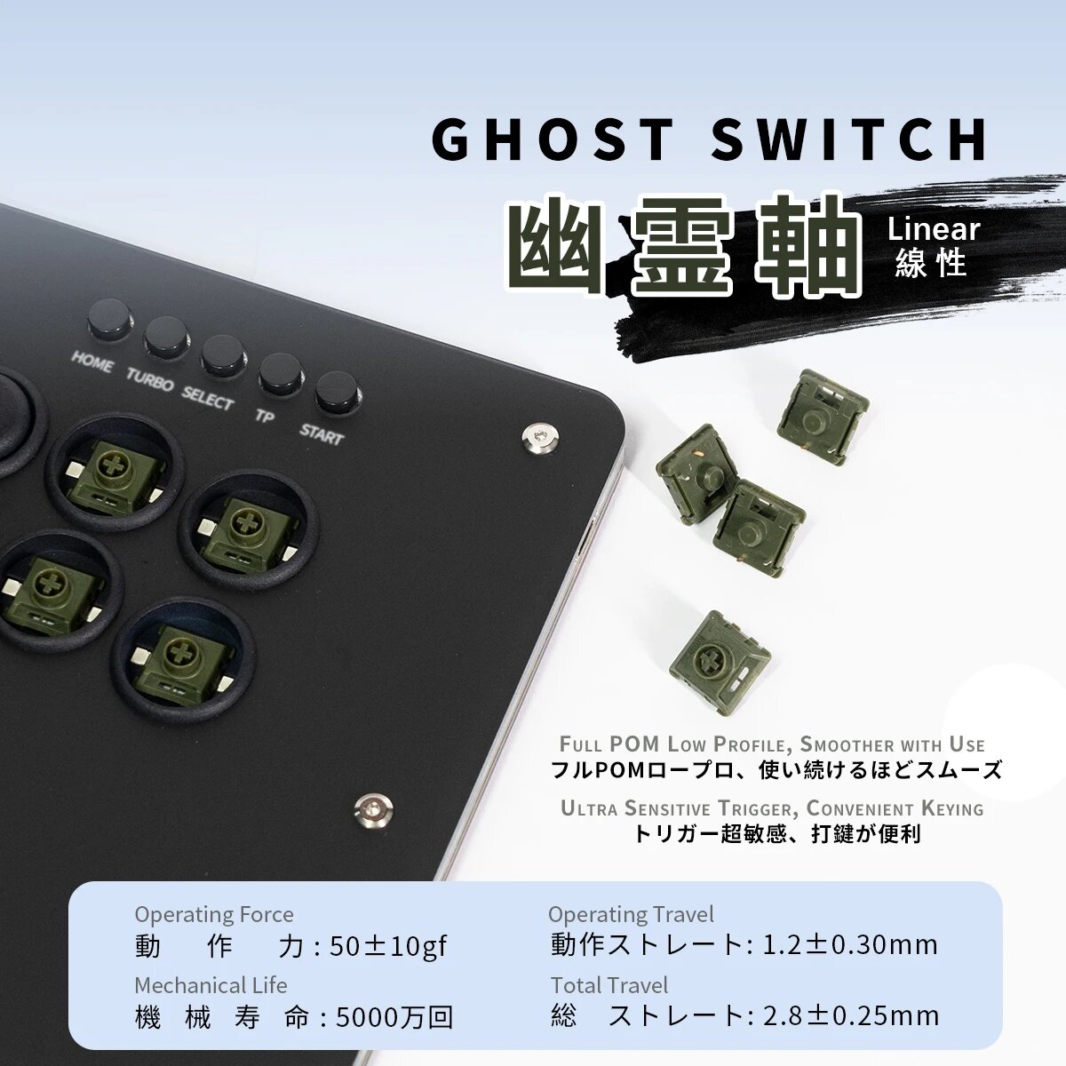 TIKITAKA Hitbox Panda/Wizard/Ghost низкопрофильный геймпад Ghost Switch