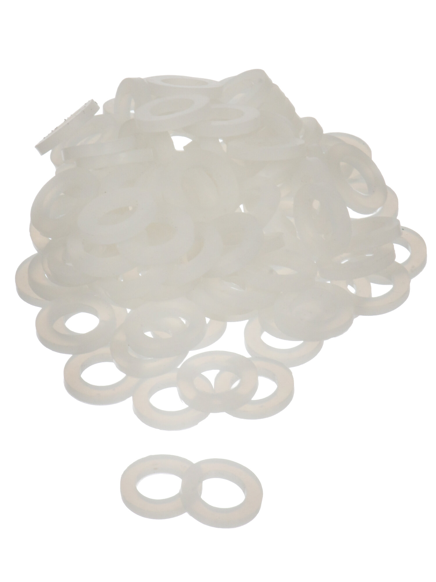 Набор силиконовых прокладок 1/2 дюйма СантехКреп 100 шт, 10.5х19х2 мм, уплотнительное кольцо для труб и гибкой подводки