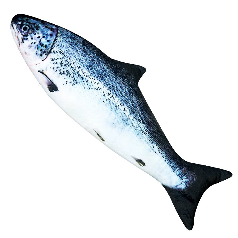 Подушка-имитация лосося, плюшевая игрушка-лосось, кукла-рыба, декоративная подушка в виде соленой рыбы, подушка-кукла,