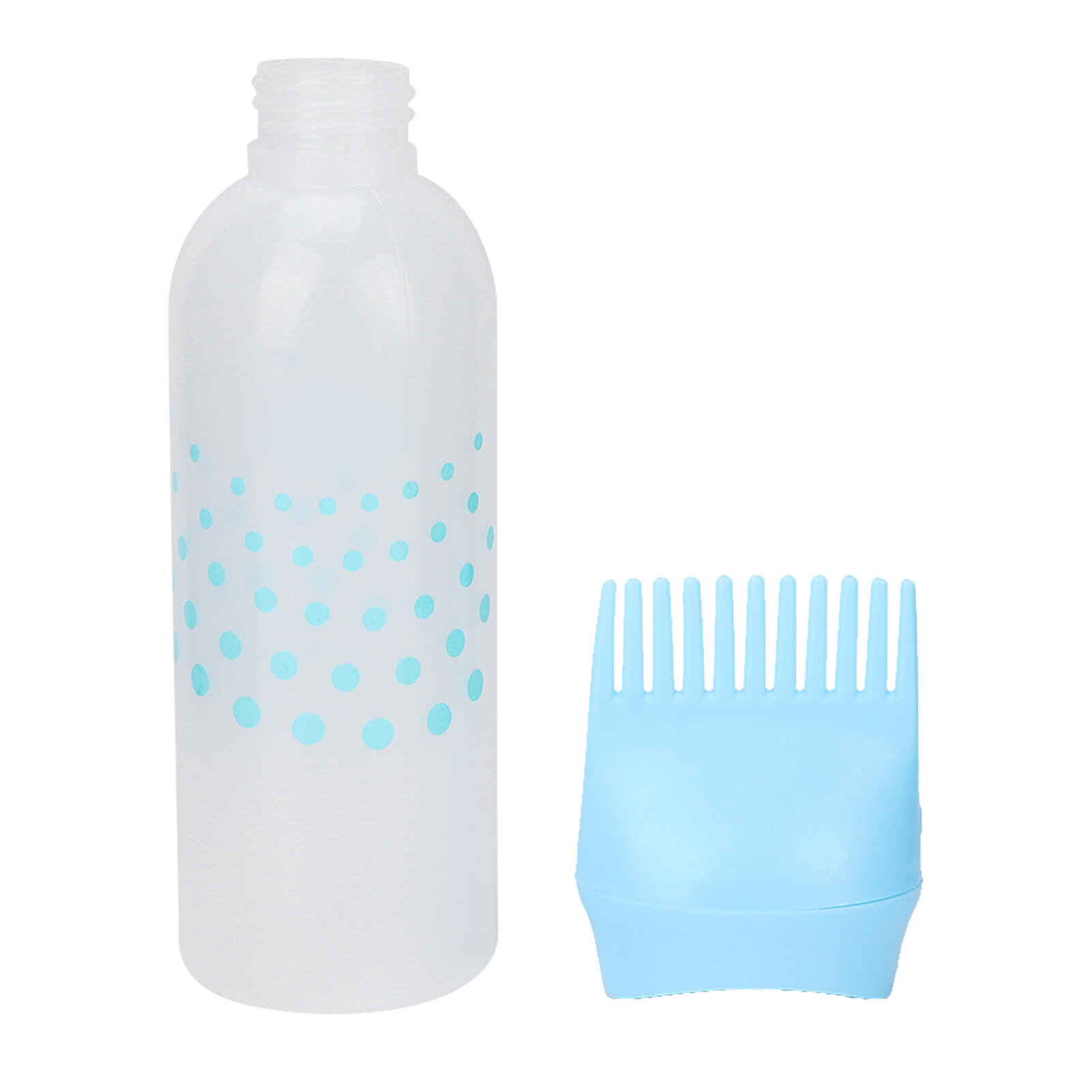 Refillable Shampoo Applicator Bottle Blue Hair Washing Squeeze for Salon