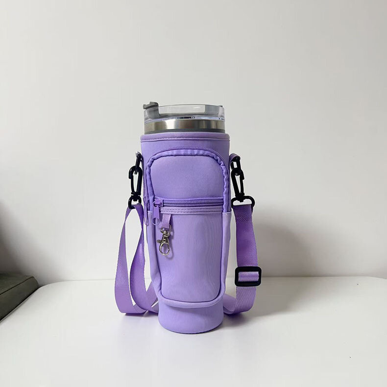 Портативная сумка для бутылки воды с ремнем через плечо для детей, специальный чехол для стакана для использования на улице, чехол для стакана, изолированный защитный чехол для стакана