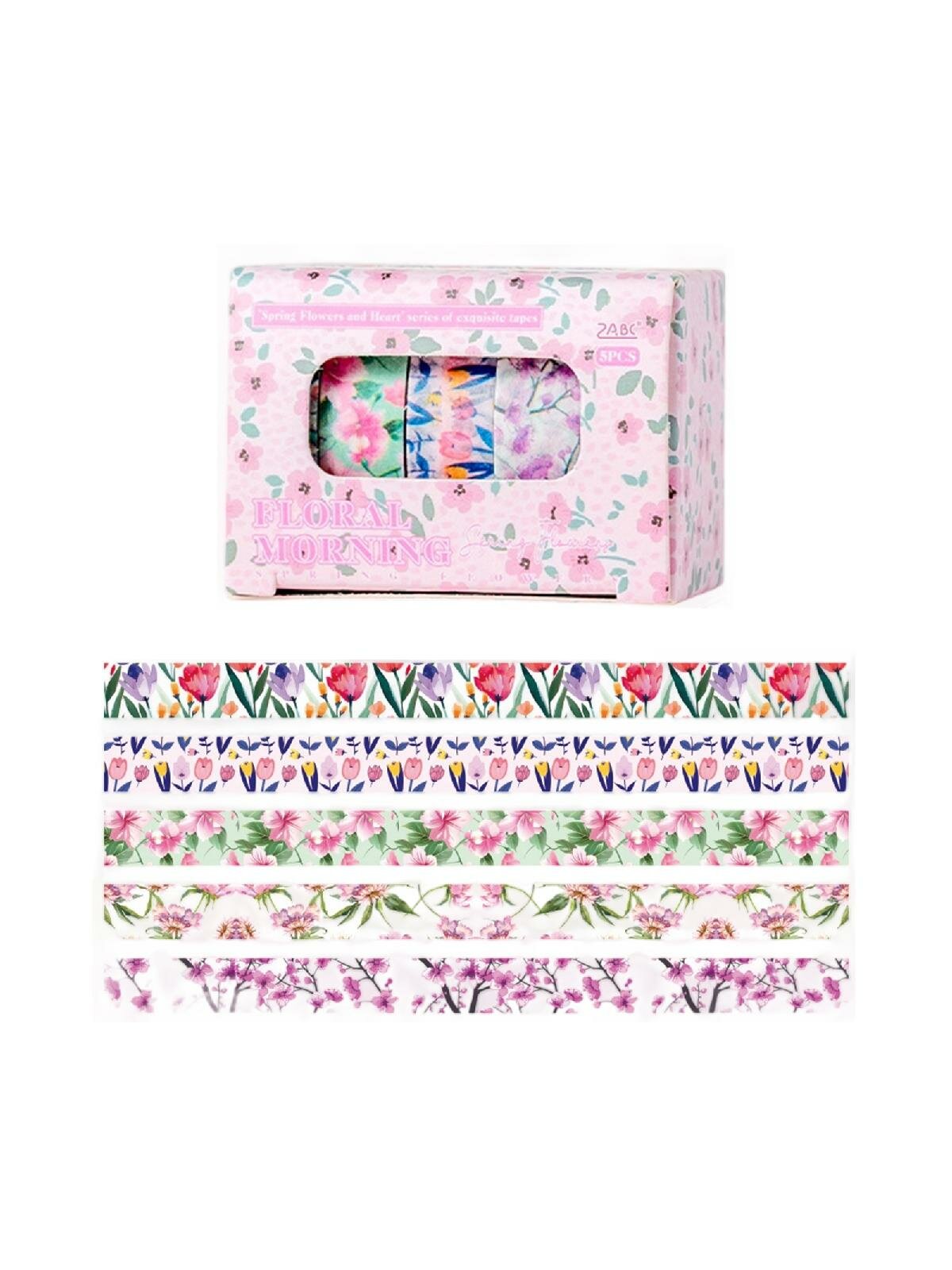 Цветочная декоративная лента Клейкая бумажная лента для блокнота Журнал Фотоальбом