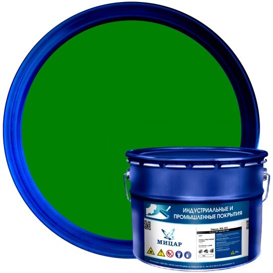 Фасадная краска Мицар ХВ-161, 10 кг, зеленый