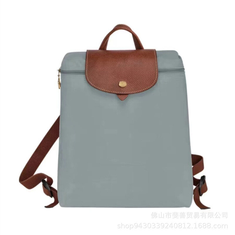 Новый рюкзак Longchamp, складной, полный цветовой спектр, двойная сумка через плечо, нейлоновый рюкзак для студентов, повседневный и универсальный