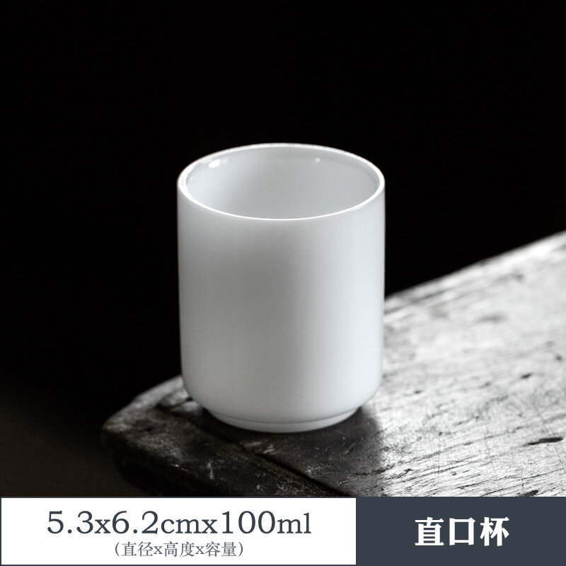 Ледяная овечка жирный нефрит Изысканная маленькая чайная чашка высокого класса Master Cup Dehua белый фарфоровый чайный